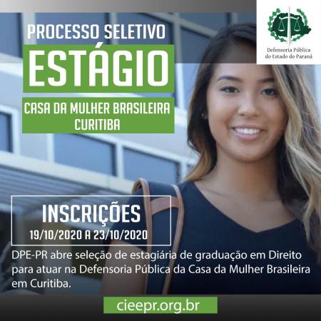 DPE-PR abre vagas de estágio na CMB em Curitiba | Defensoria Pública do ...