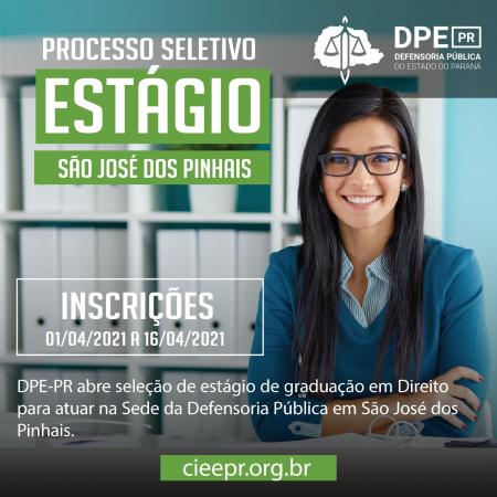 DPE-PR abre processo seletivo para ingresso no quadro de estagiários ...